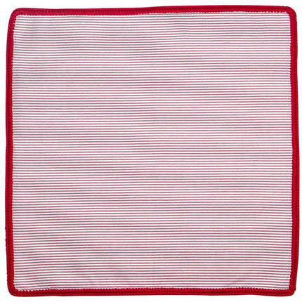 Scarlet Gessato with Red Signature Border