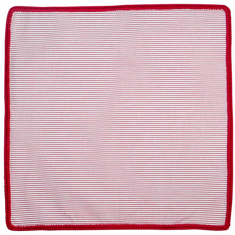 Scarlet Gessato with Red Signature Border